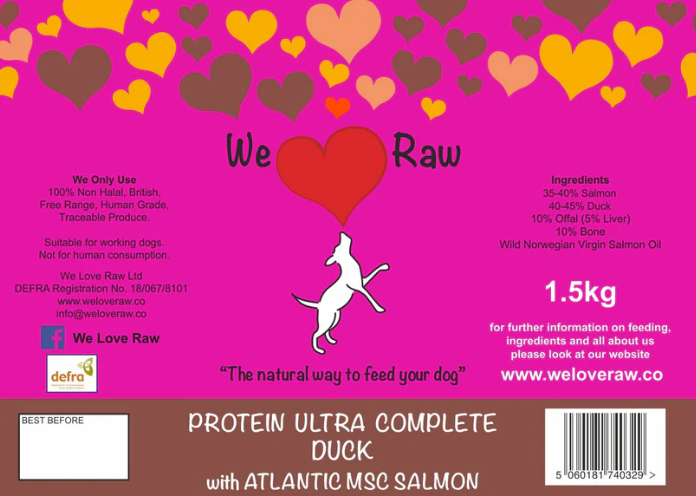 Duck with Atlantic MSC Salmon – Raw Paws Emporium